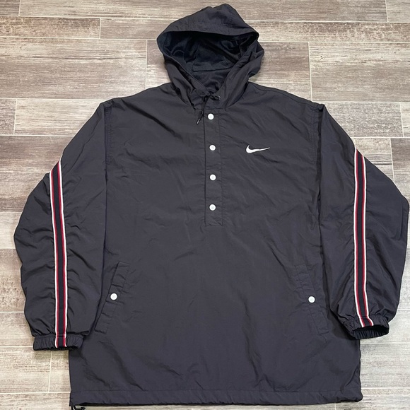 Nike | Jackets & Coats | Vintage Nike Pullover Jacket Black | Poshmark
